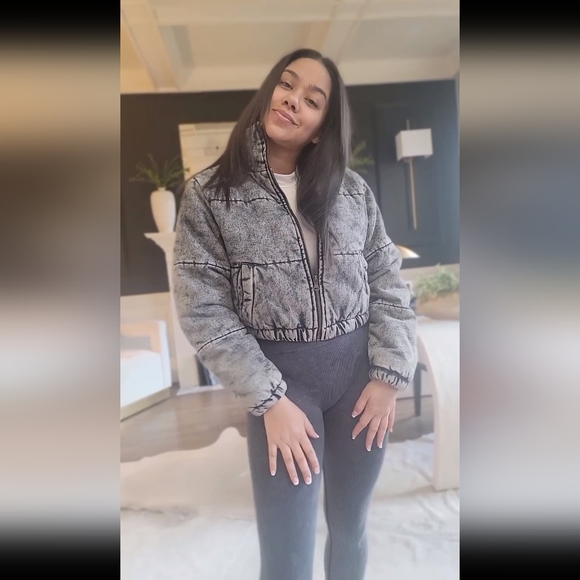 Anwnd | Jackets & Coats | Washed Denim Puffer Jacket | Poshmark